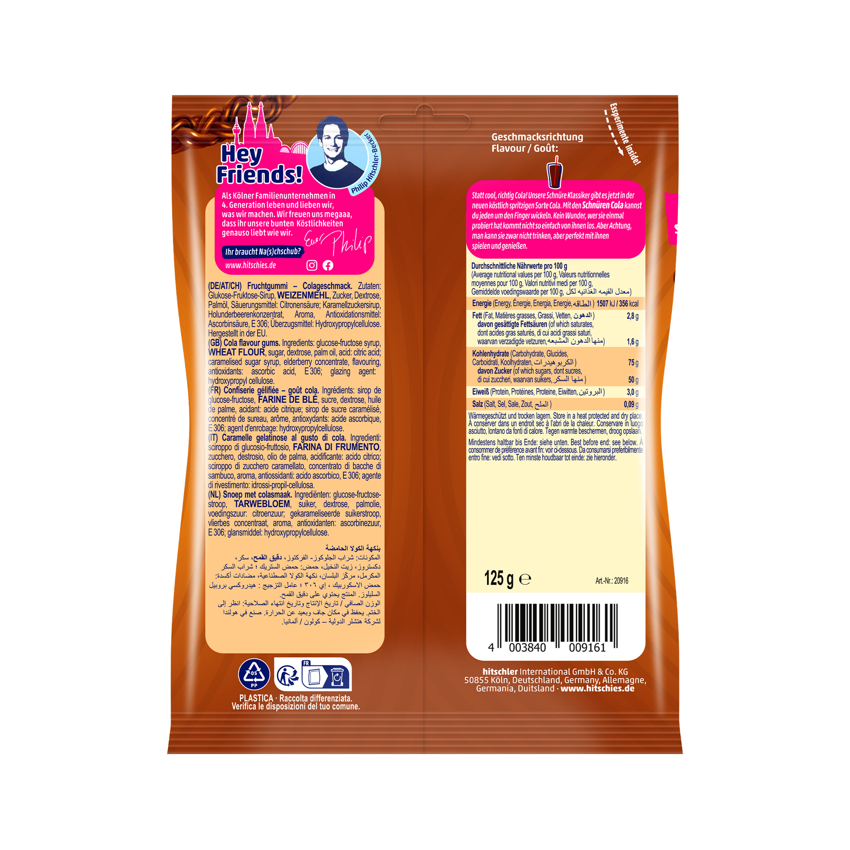 hitschies Cola Schnüre Fruchtgummi 125g