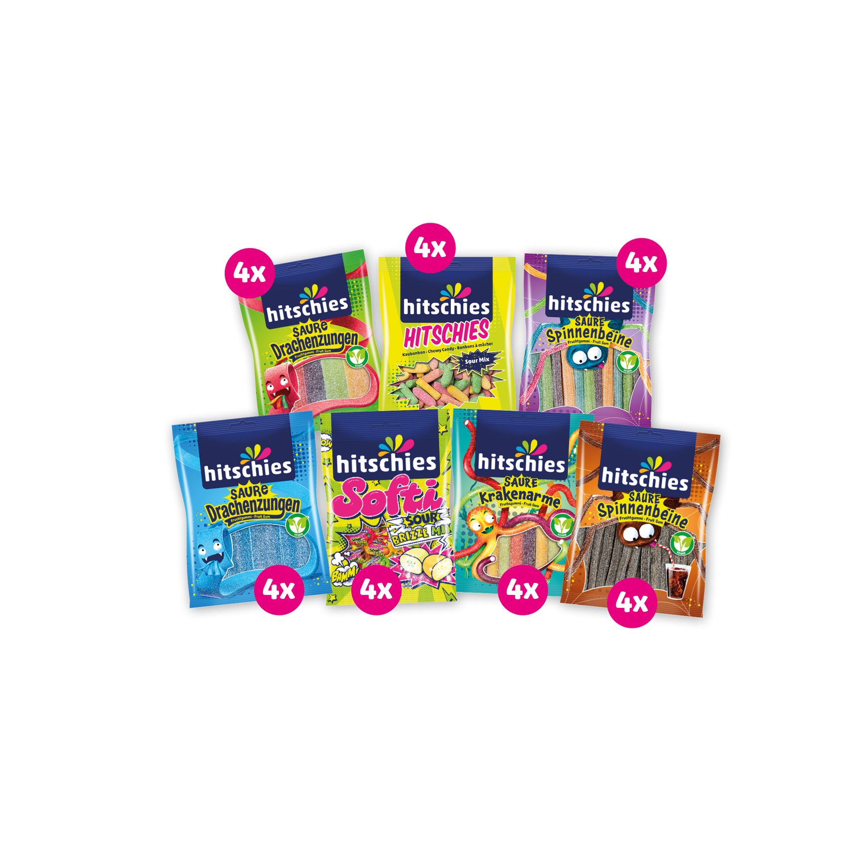hitschies saure Süßigkeiten - Fruchtgummi, Kaubonbon, Wassereis & Co.